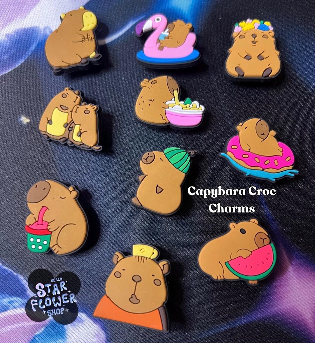 10 Piece Capybara Croc Charm Set - Etsy