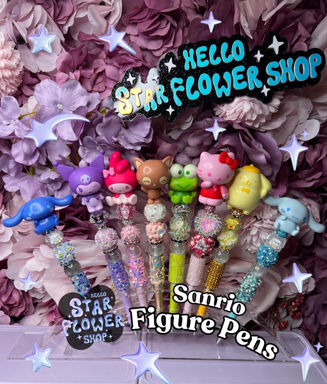 HK and Friends Sanrio Figure Pens - Cute Kitty and Friends Pen - Etsy