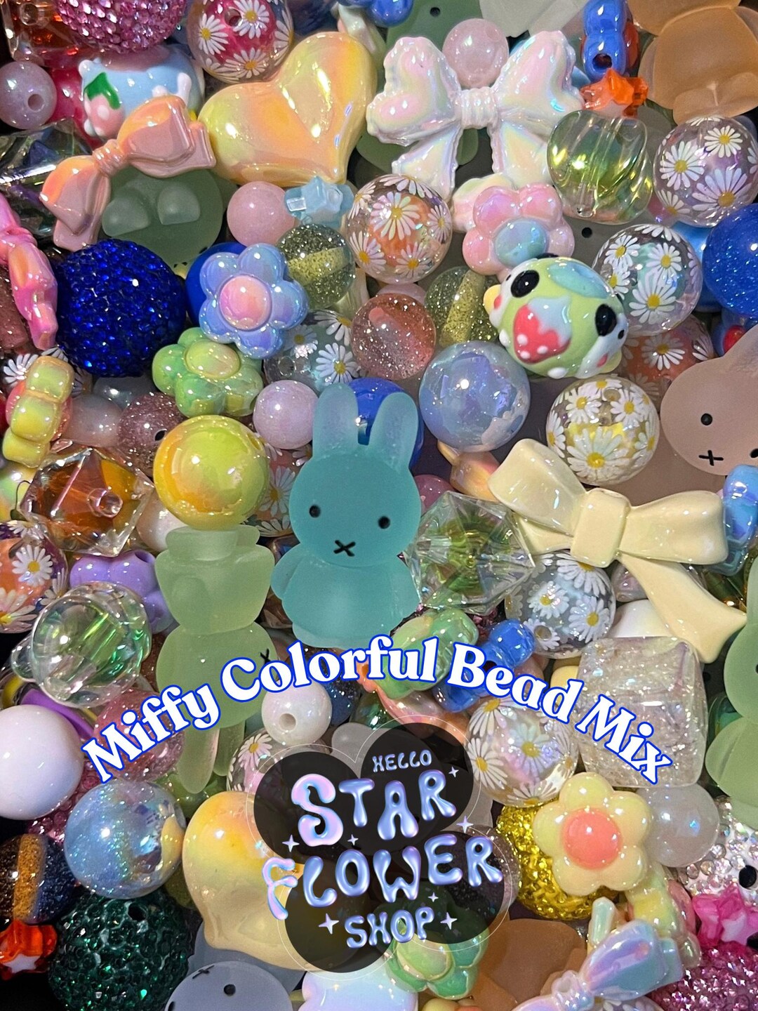 Miffy Pen Topper Beads - Sunny and Bright Bead Mix Scoop - Etsy