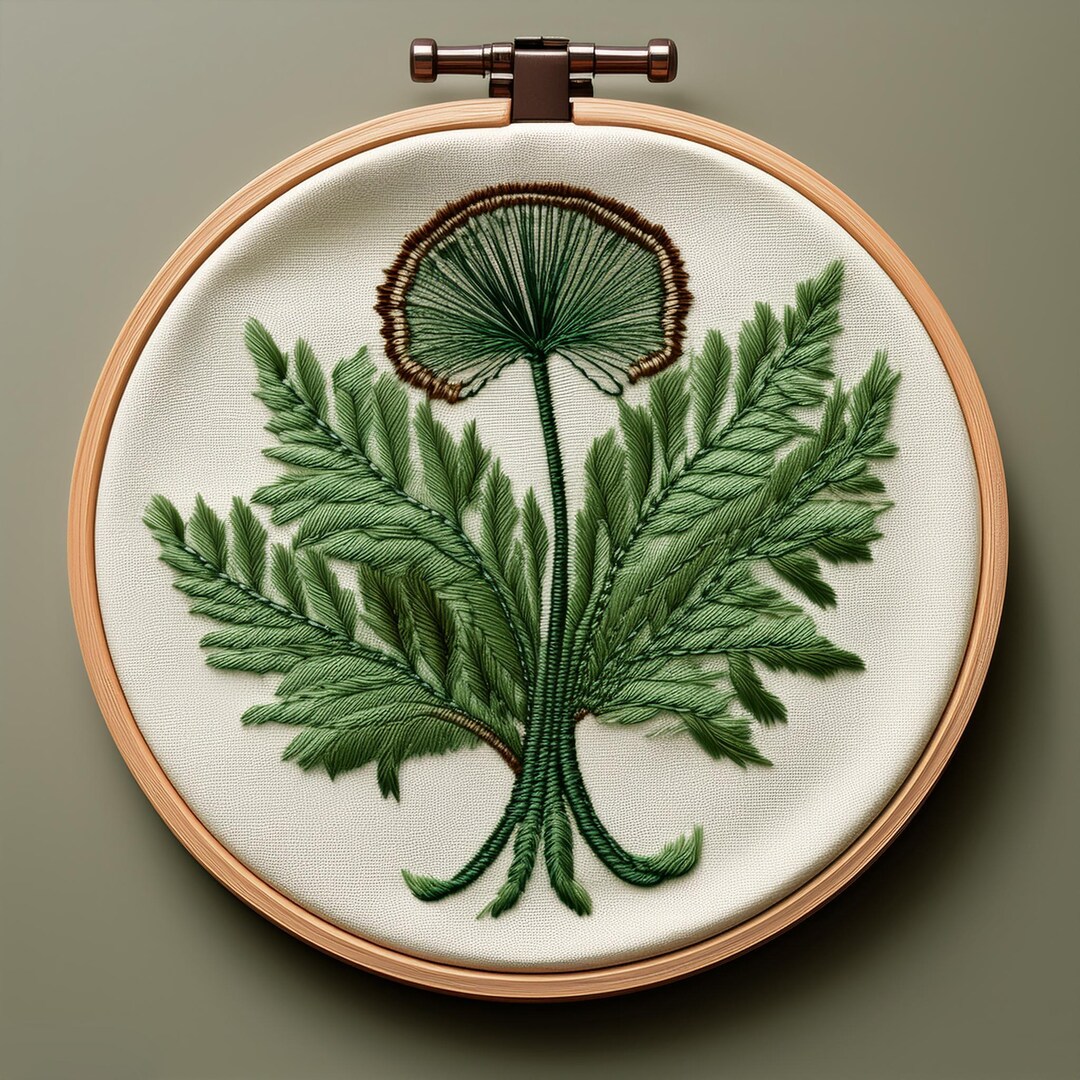 Fern and Bloom Embroidery Art, Hand Embroidery Pattern Bundle Beginner ...