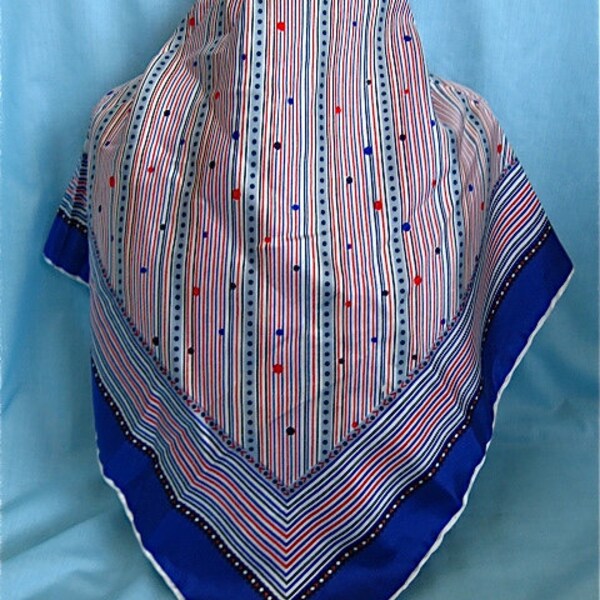 White and Blue Scarf - Etsy