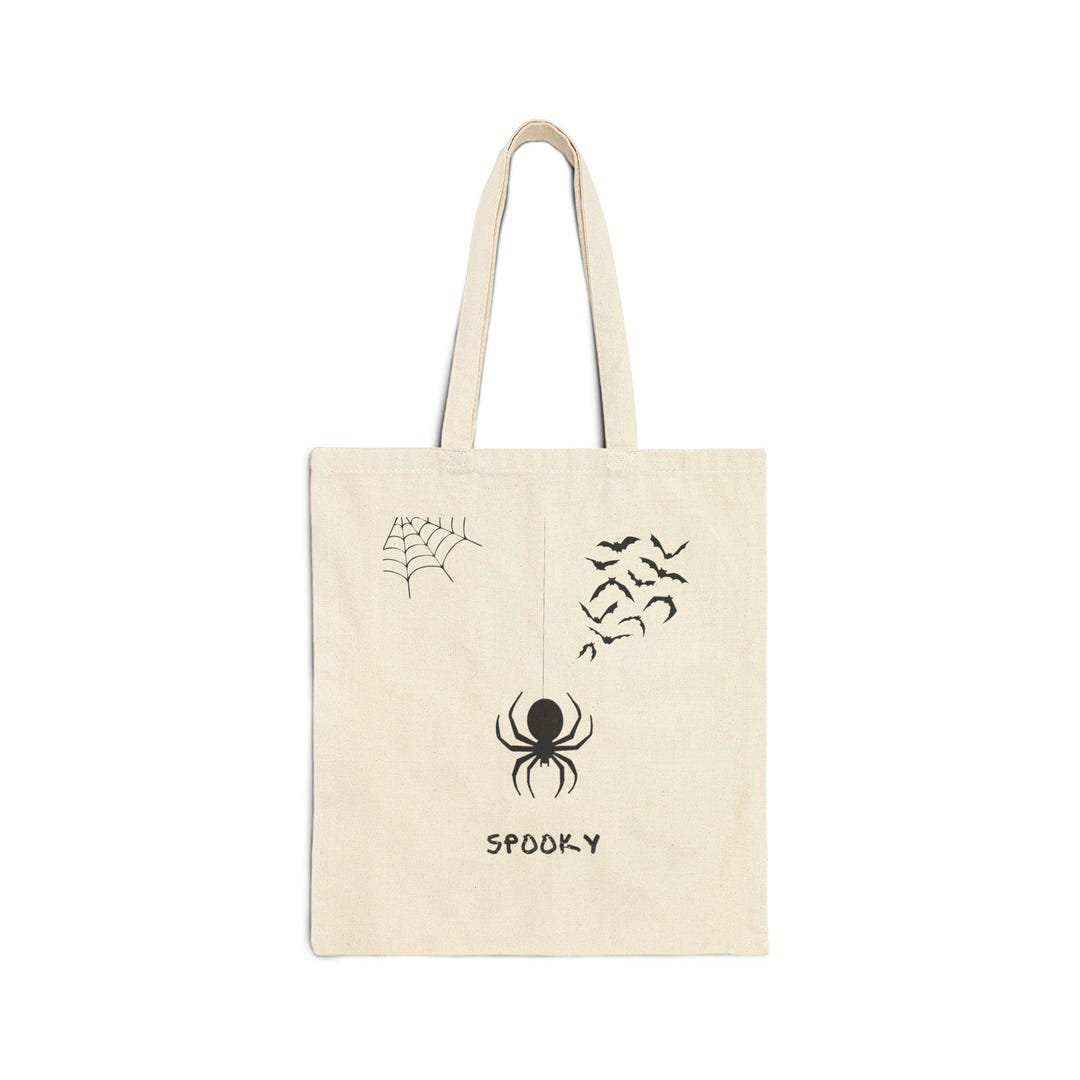 Halloween Cotton Canvas Bag Halloween Gift Personalized Custom Spooky ...