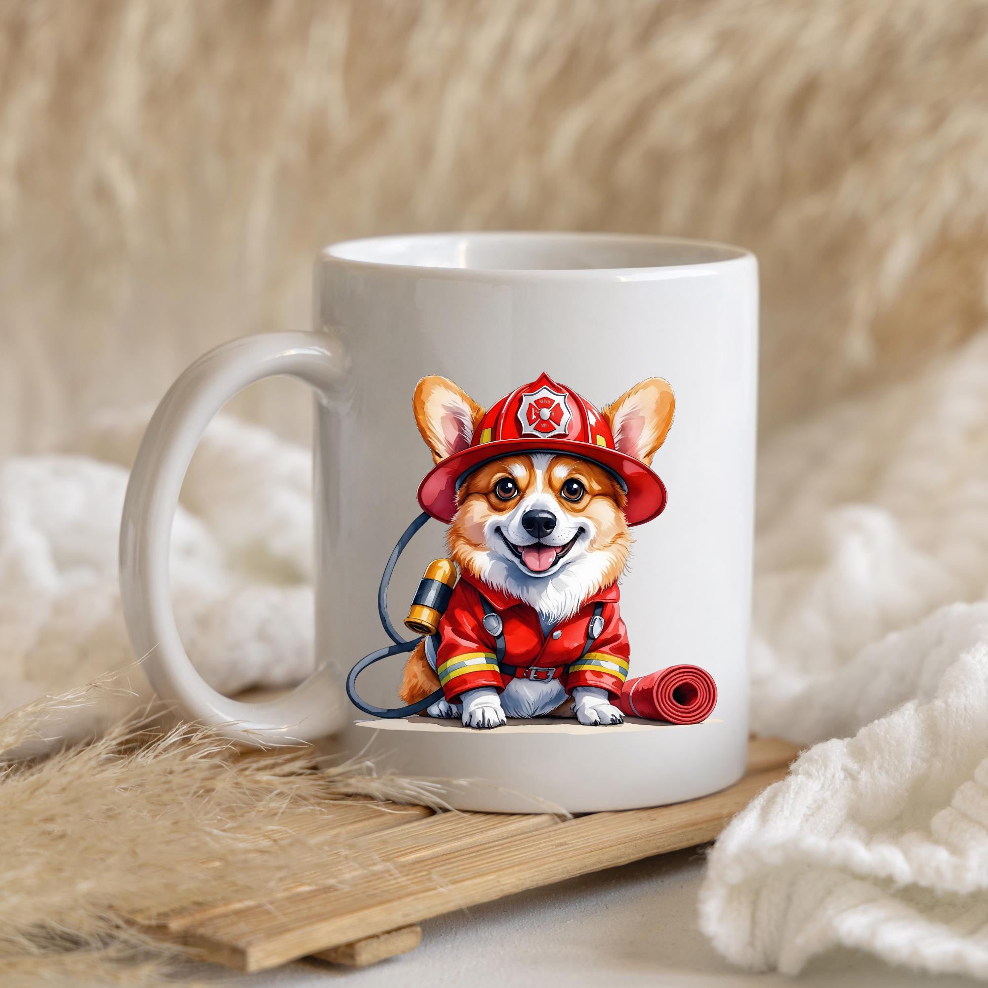 Cute Corgi Firefighter PNG Clipart | High Resolution Transparent ...