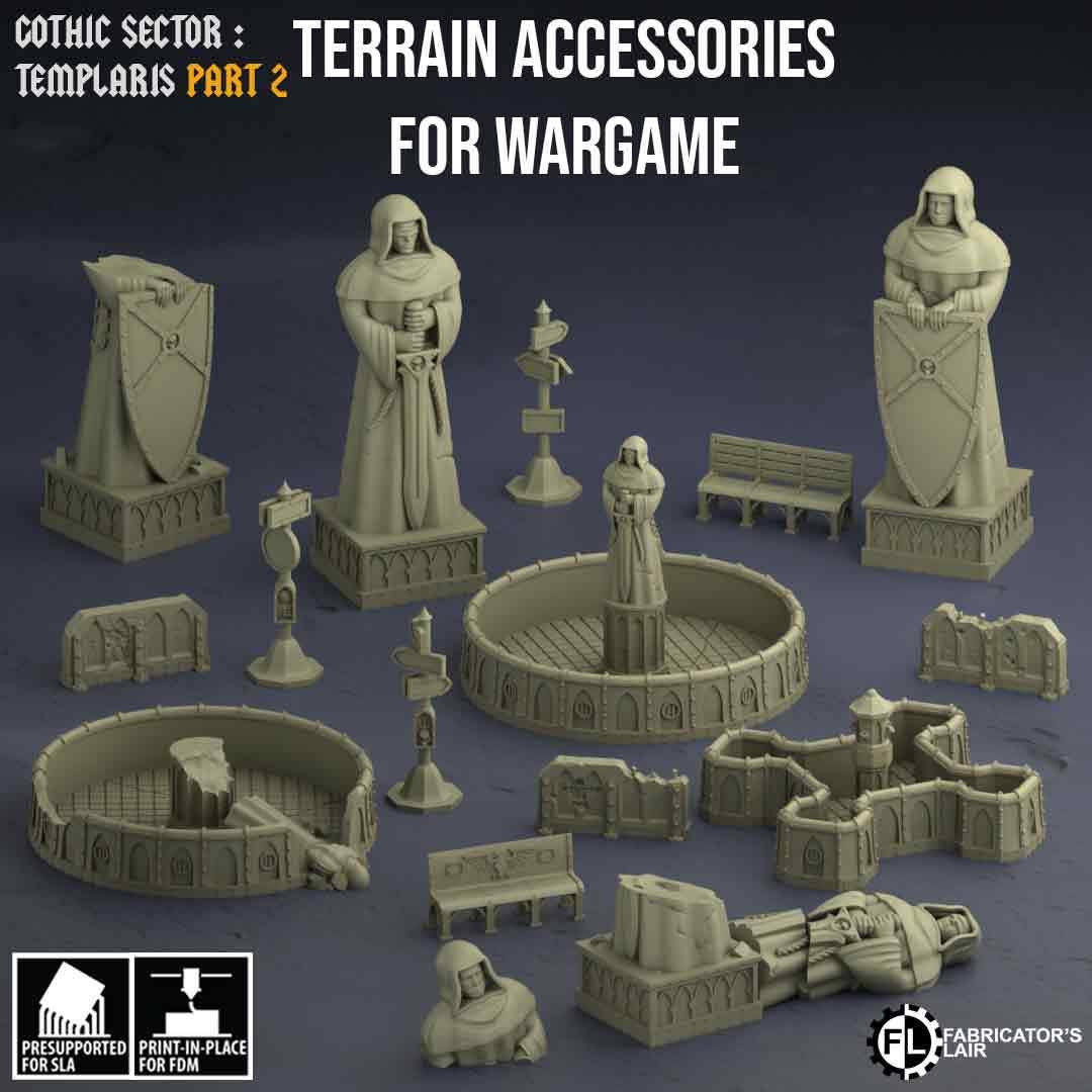 Trench Pilgrim Statues Terrain Set of the Trench Wars - FDM Printed ...