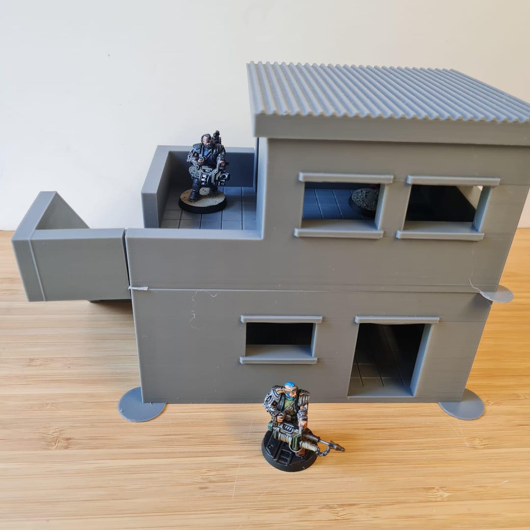 Two Storey Modular Building -terrain - Tabletop Industrial Miniature ...