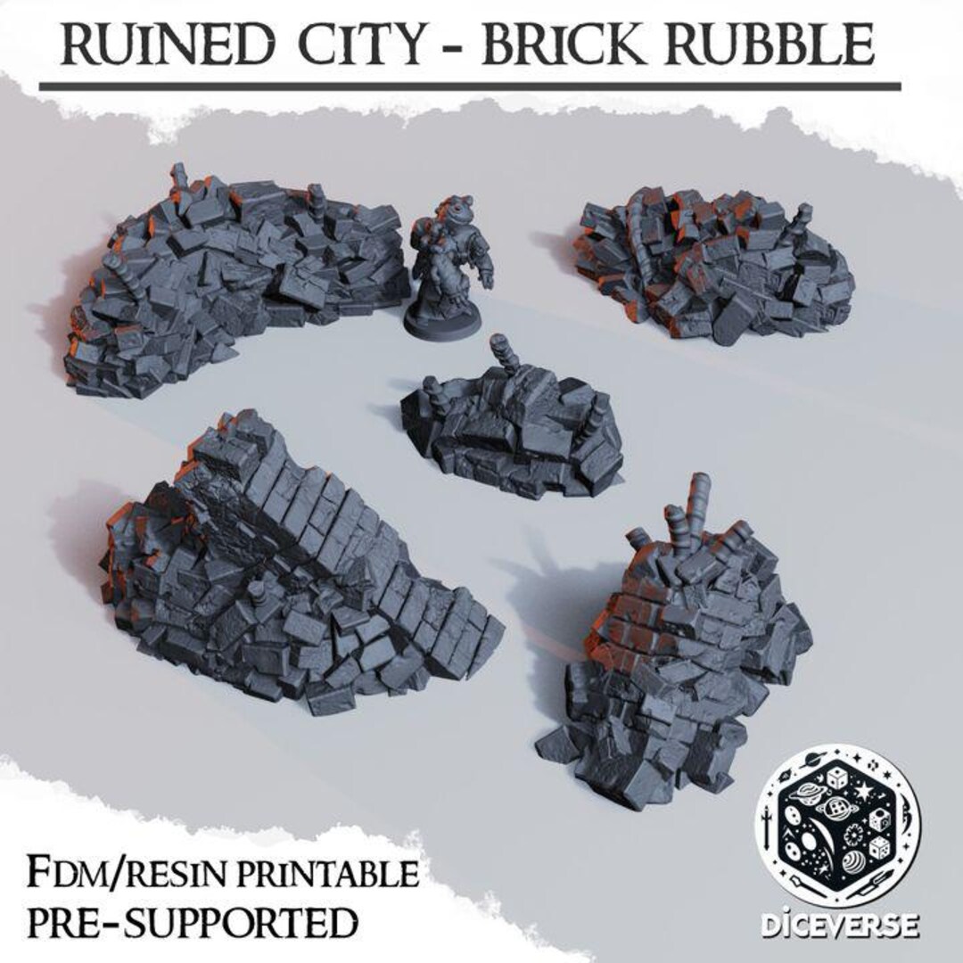 Ruined City - Brick Rubble Scatter - Etsy
