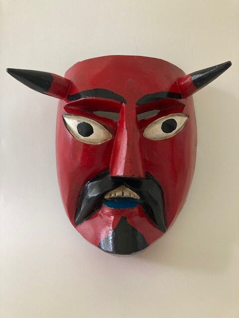 Devil Wooden Mask - Etsy