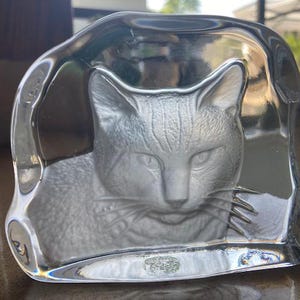 Crystal Cat Paperweight - Etsy