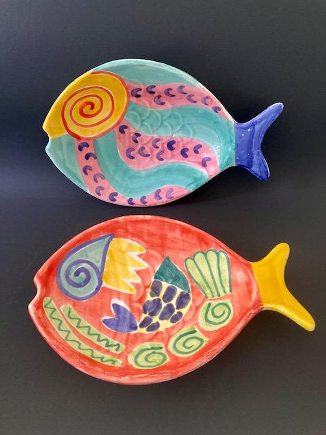 Pair Fish Plates - Etsy
