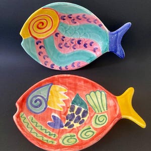Pair Fish Plates - Etsy