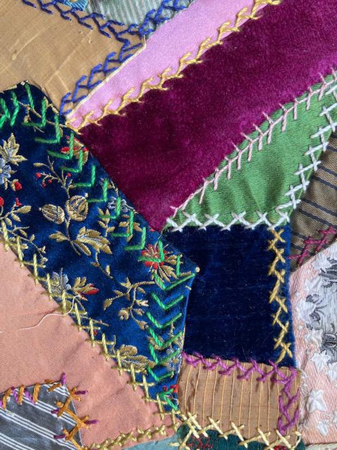 Victorian Crazy Quilt Square - Etsy