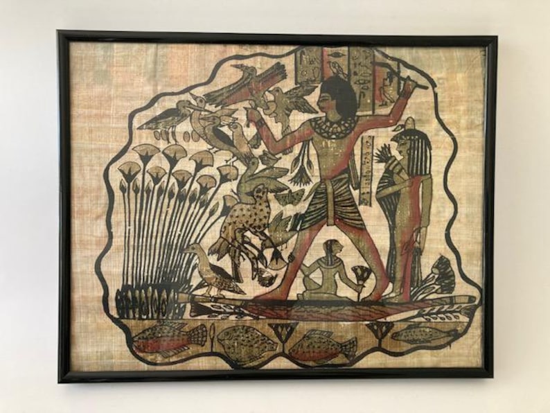 Egyptian Papyrus Painting - Etsy