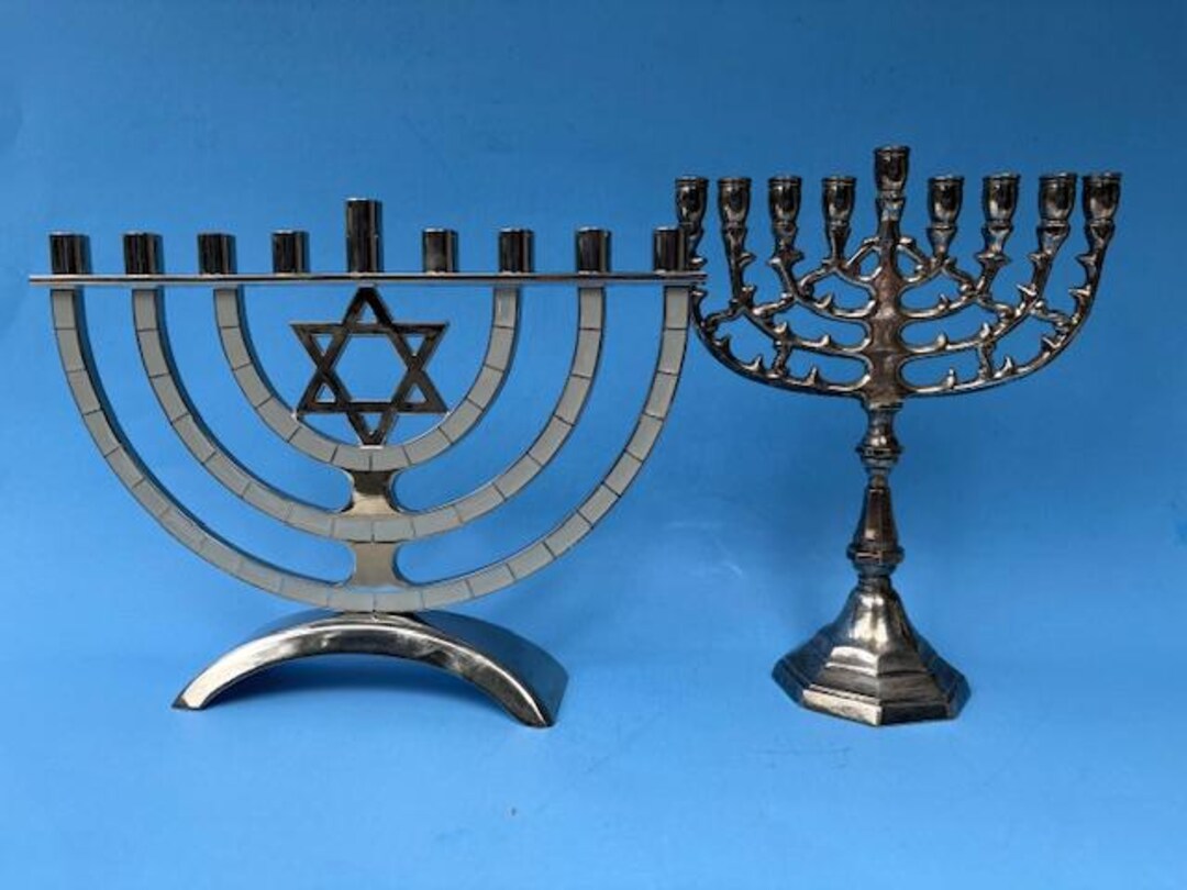 Pair of Menorahs - Etsy