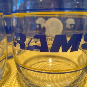 L.A. Rams Vintage Drinking Glasses - Etsy