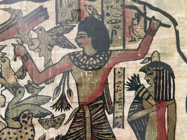 Egyptian Papyrus Painting - Etsy