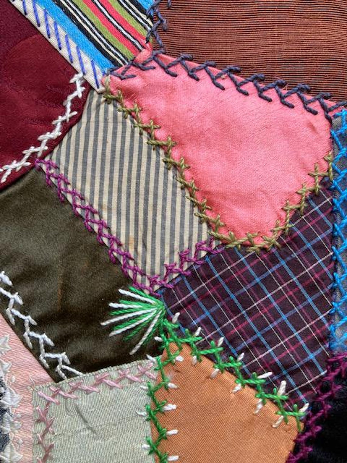 Victorian Crazy Quilt Square - Etsy