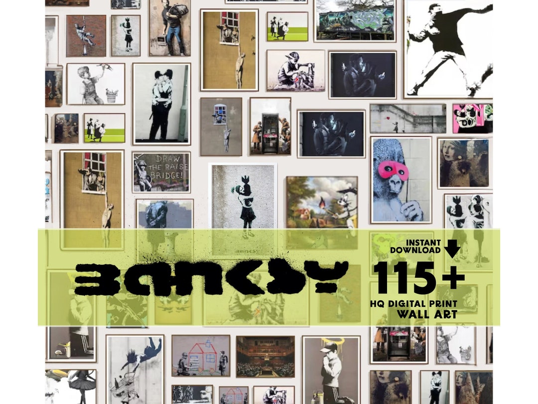 Banksy Wall Art Bundle, High-quality Wall Art Set, Printable Wall Art ...
