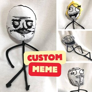 Custom Meme Trollface Plush, Troll Face Meme Plush Toy - Etsy