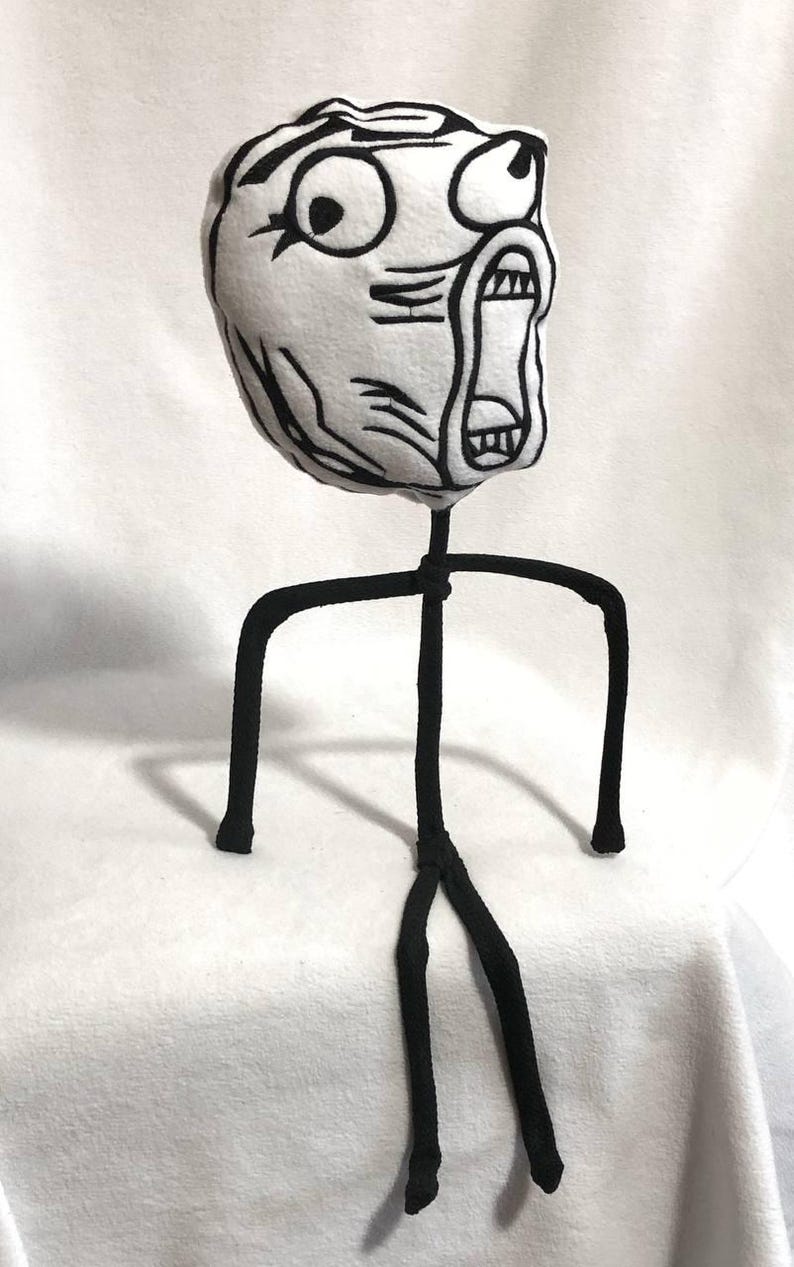 LOL Trollface Plush, Troll Face Meme Plush Toy - Etsy