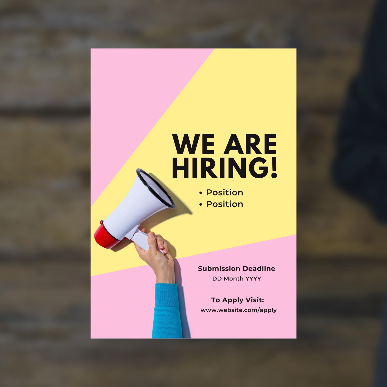 TEMPLATE, Hiring Flyer, Announcement for Job Opening, Social Media ...