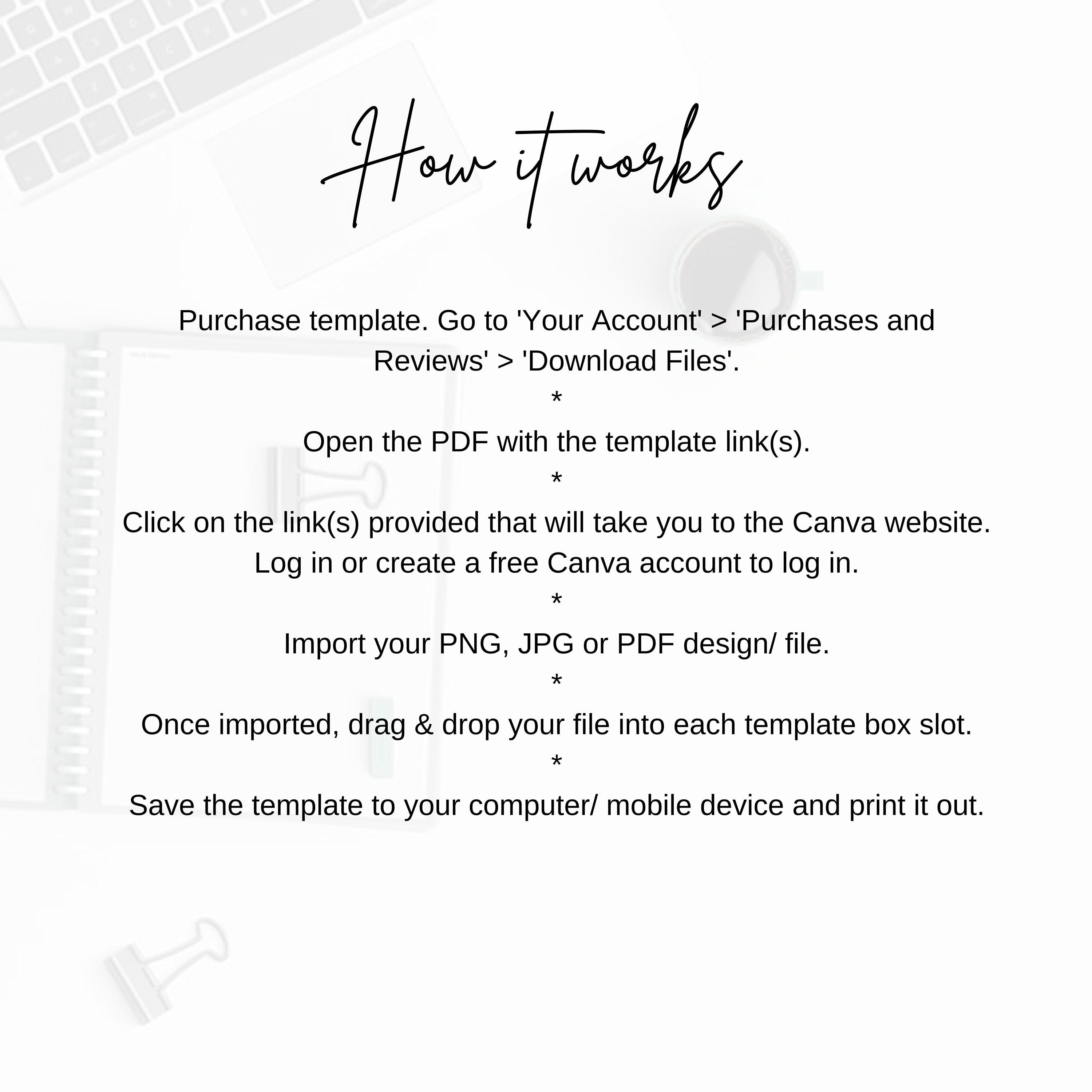 TEMPLATE, Greeting Card, Bundle, Sizes 7x5 and 5x7, Portrait ...