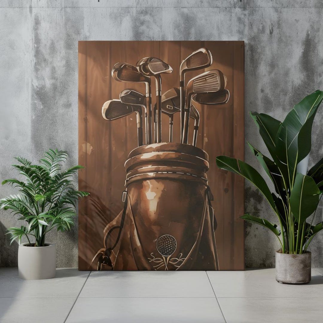 Rustic Golf Club Digital Wall Art Poster - Etsy
