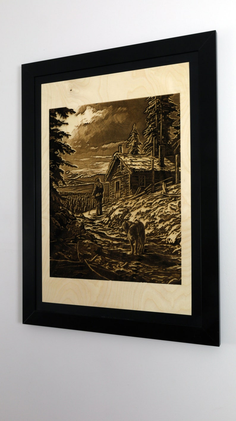 Laser Engraved Wooden Wall Art, Unique Modern Home Decor, Decorative ...