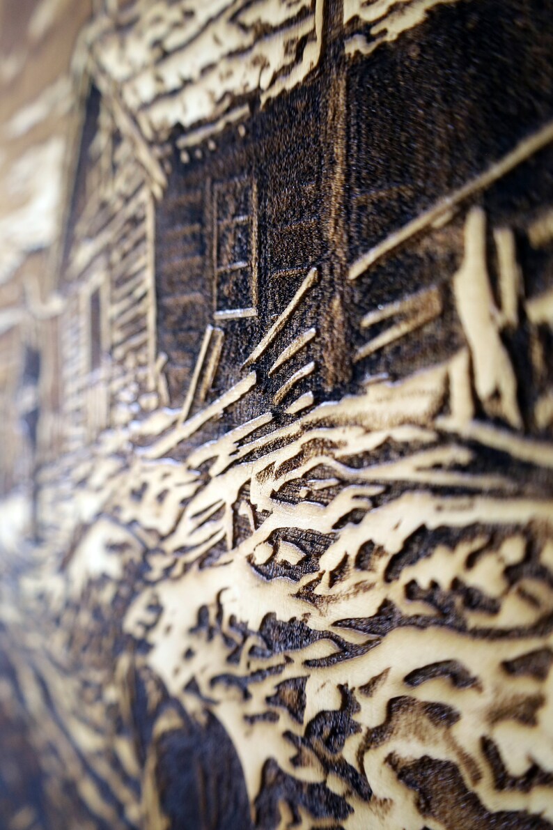 Laser Engraved Wooden Wall Art, Unique Modern Home Decor, Decorative ...