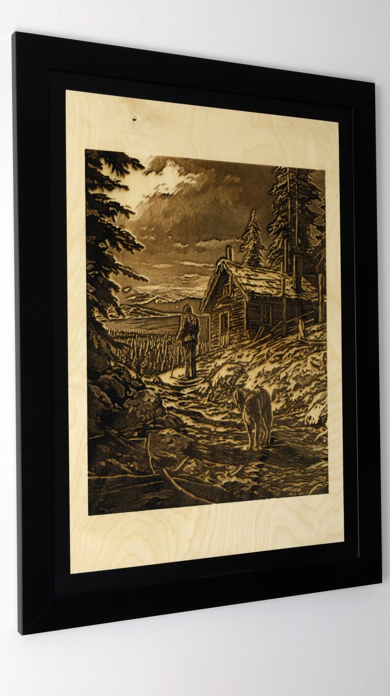 Laser Engraved Wooden Wall Art, Unique Modern Home Decor, Decorative ...