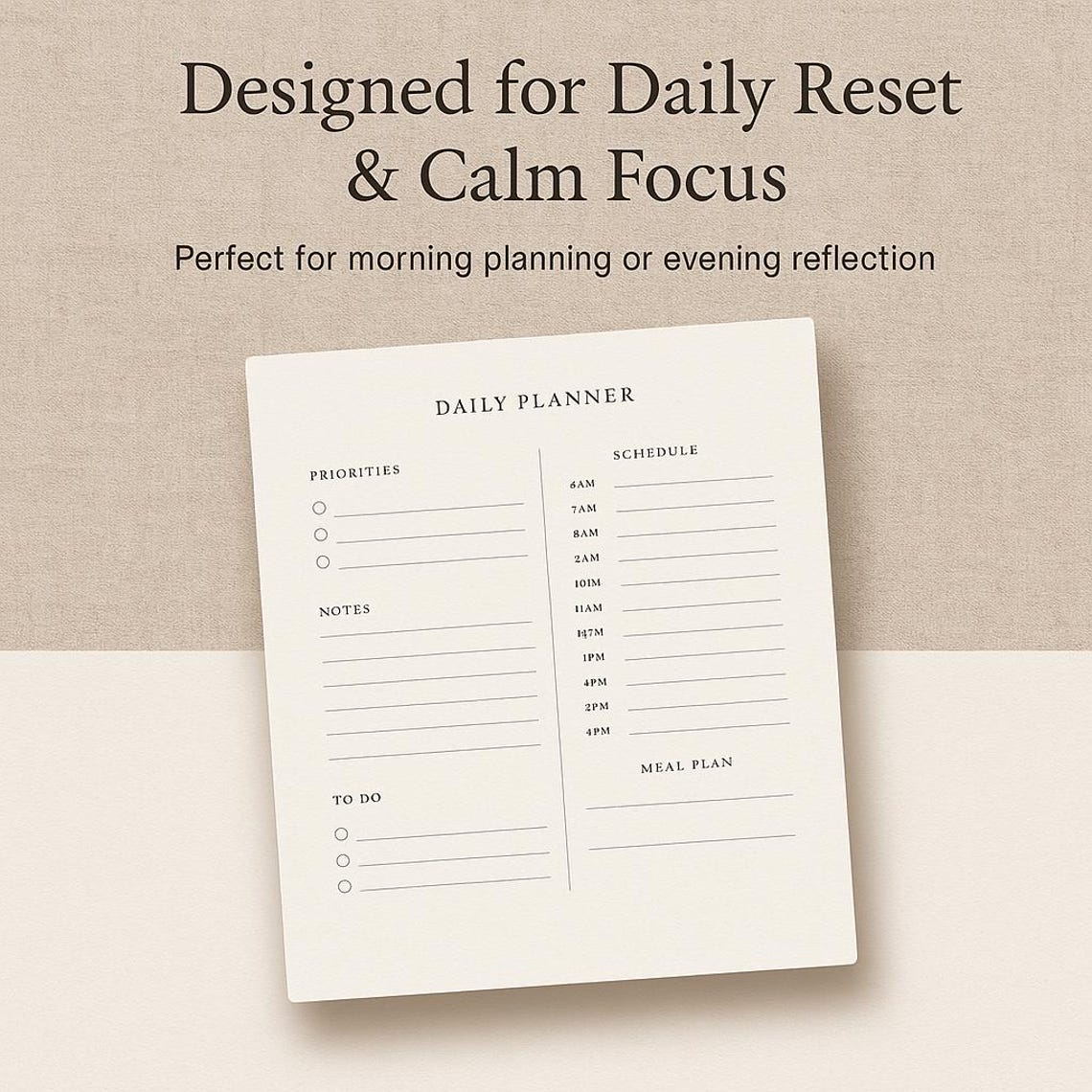 Soft Life Reset Planner Printable | Daily Planning PDF for Overwhelmed ...