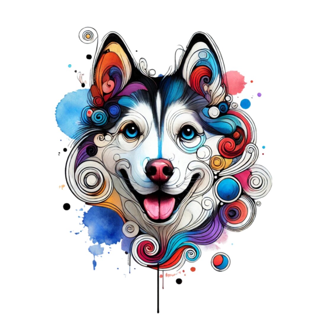 4 Abstract Cat and Dog Collection PNG NO Blackground - Etsy
