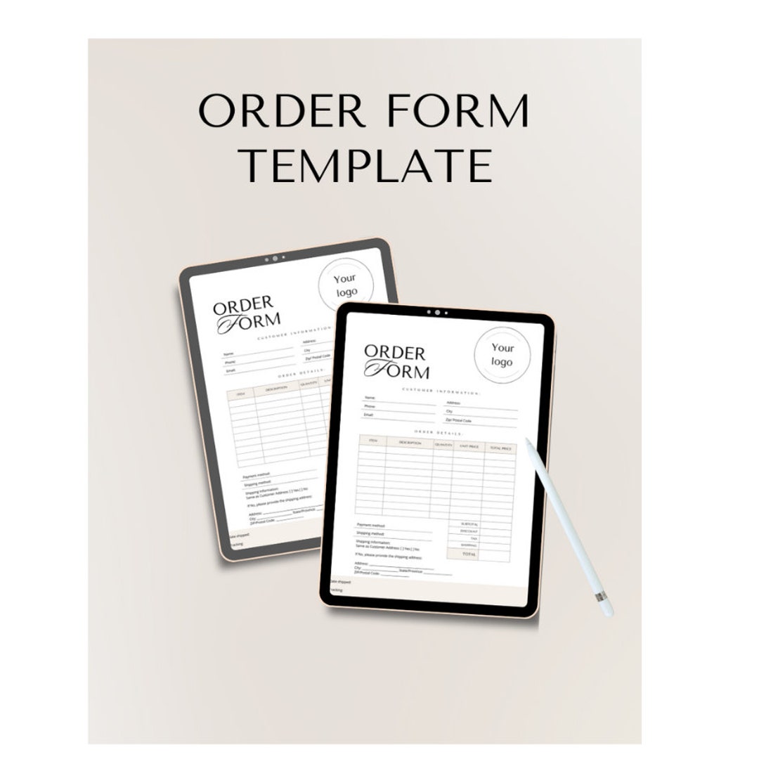 Order Form Template | Editable in Canva | Canva Tamplates | - Etsy