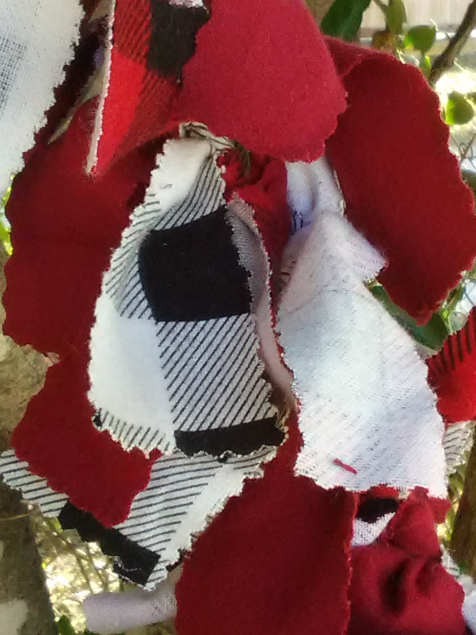 Buffalo Plaid Rag Garland Buffalo Check Red, White, Black - Etsy