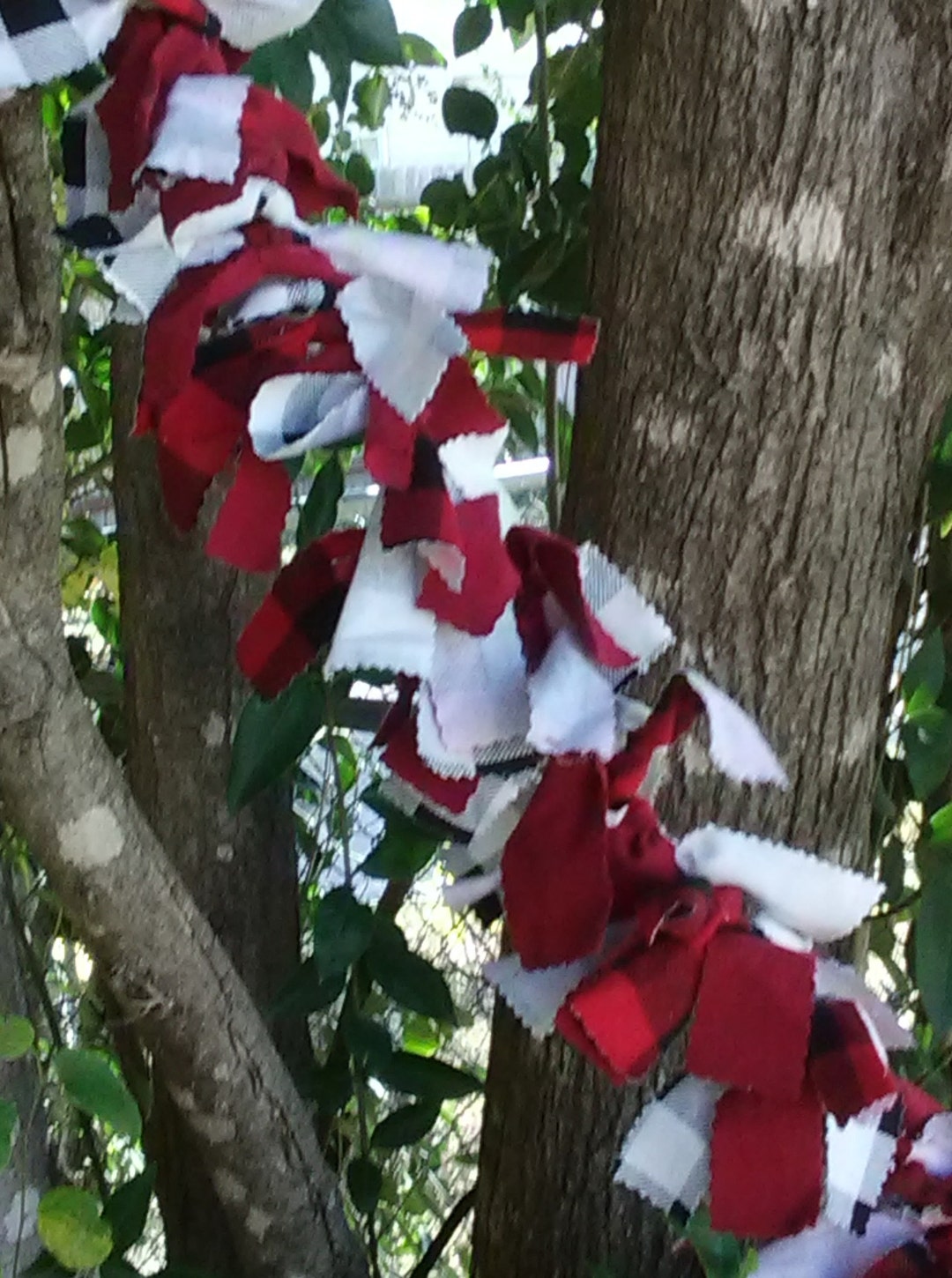 Buffalo Plaid Rag Garland Buffalo Check Red, White, Black - Etsy