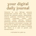 Yearly Digital Journal, 365 Prompts for 365 Days, Daily Reflections ...