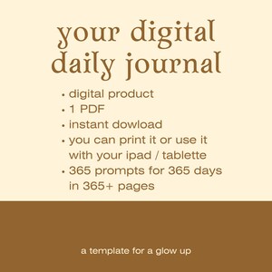 Yearly Digital Journal, 365 Prompts for 365 Days, Daily Reflections ...