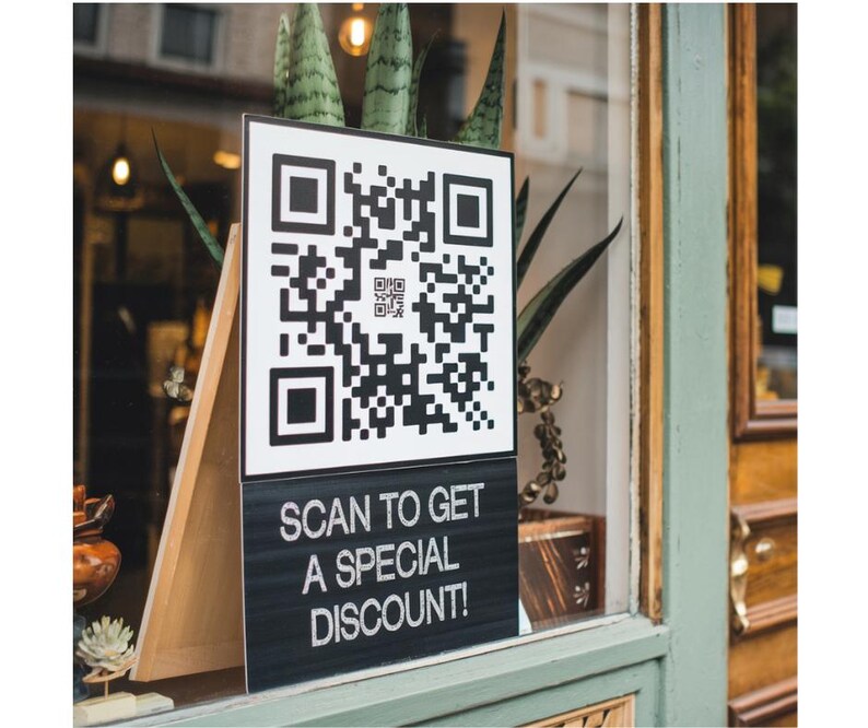 Custom QR Code Window Cling Decal – Static Cling Vinyl Sticker for ...