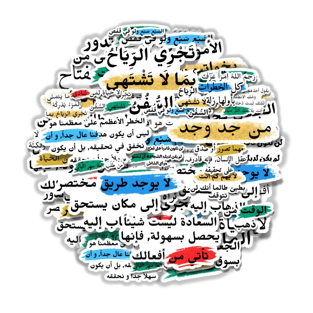 Unique Arabic Inspirational Stickers for Bullet Journals, Laptops, and ...