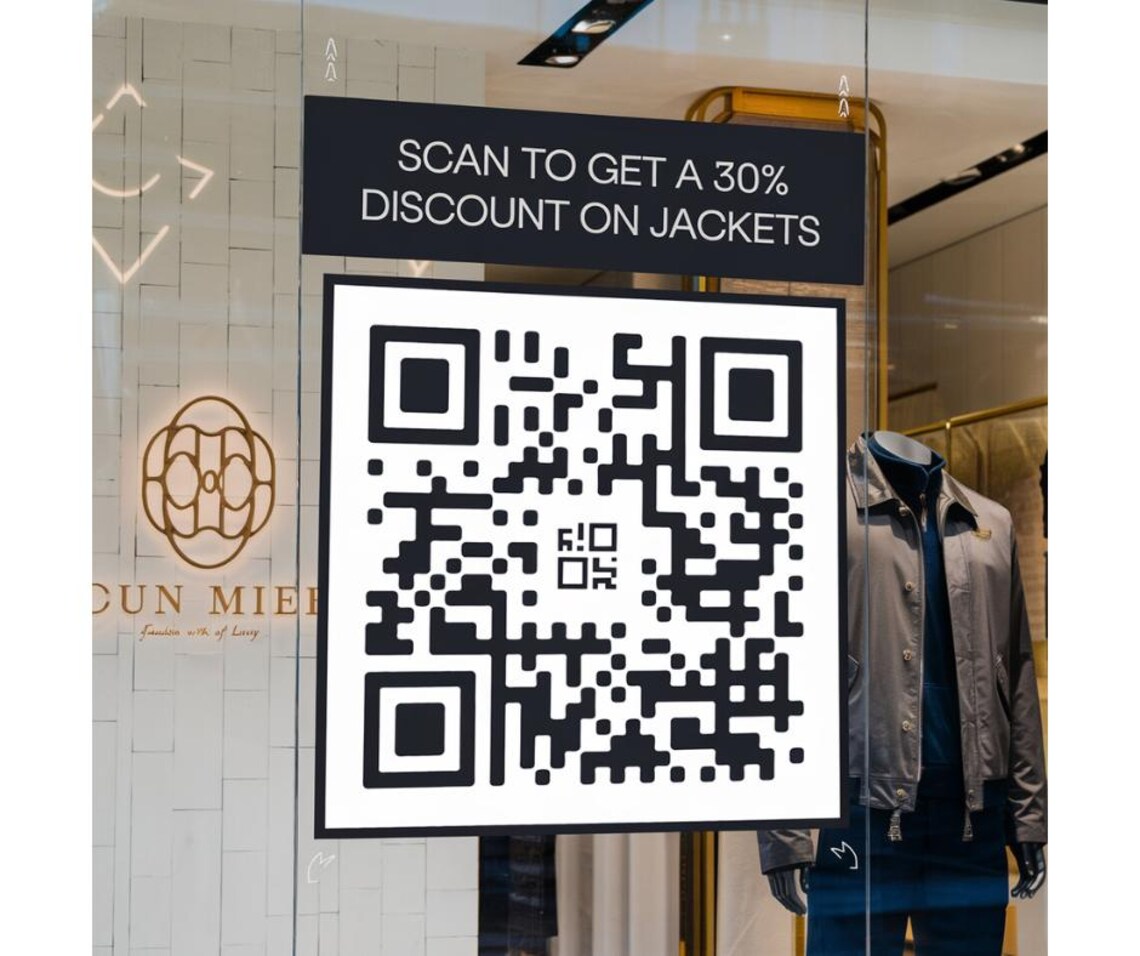 Custom QR Code Window Cling Decal – Static Cling Vinyl Sticker for ...