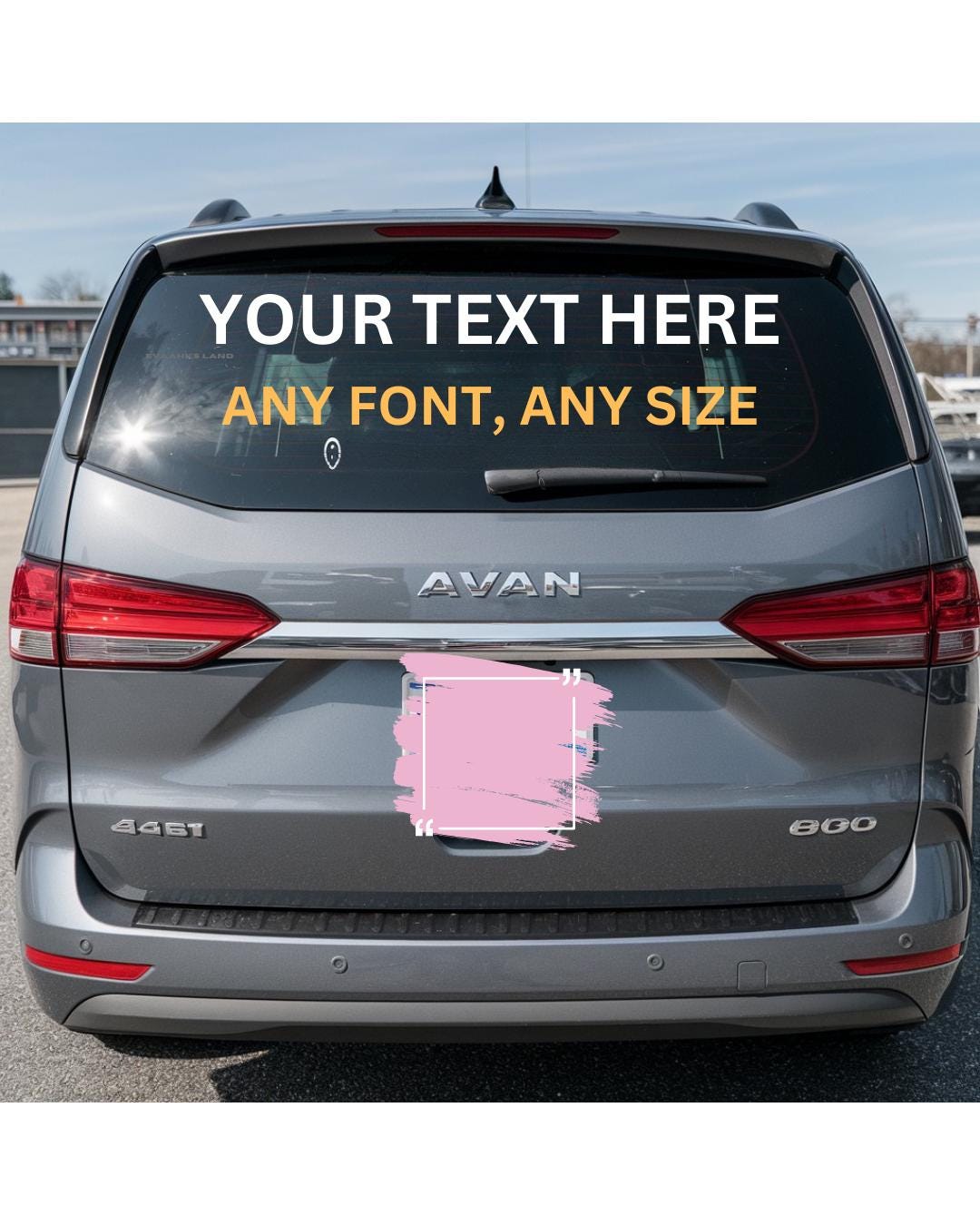 Custom Windshield Decal – Personalize Your Car Banner | Choose Font ...