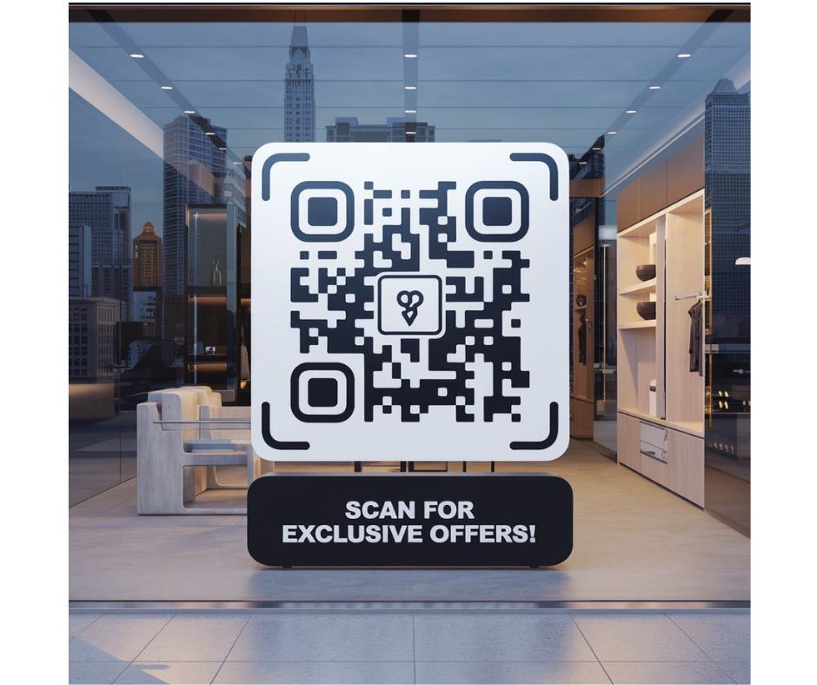 Custom QR Code Window Cling Decal – Static Cling Vinyl Sticker for ...