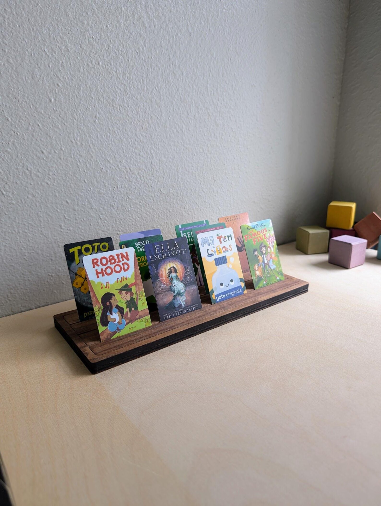 Storydeck Flat Yoto Card Holder Organizer Display Stand From Walnut ...