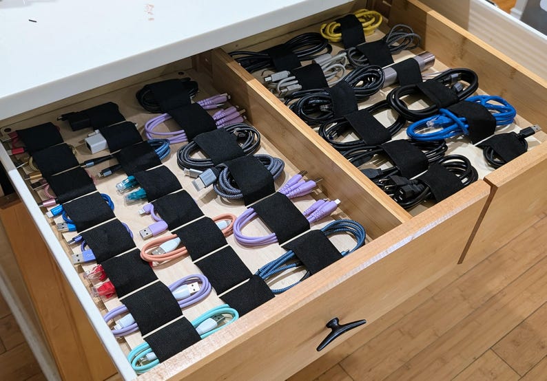 Cabledeck: Computer Cable Organizer for Wall or Drawer Handcrafted From ...