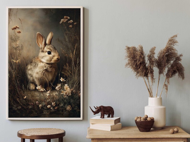 Baby Bunny Print | Garden Rabbit Art | Digital Download - Etsy