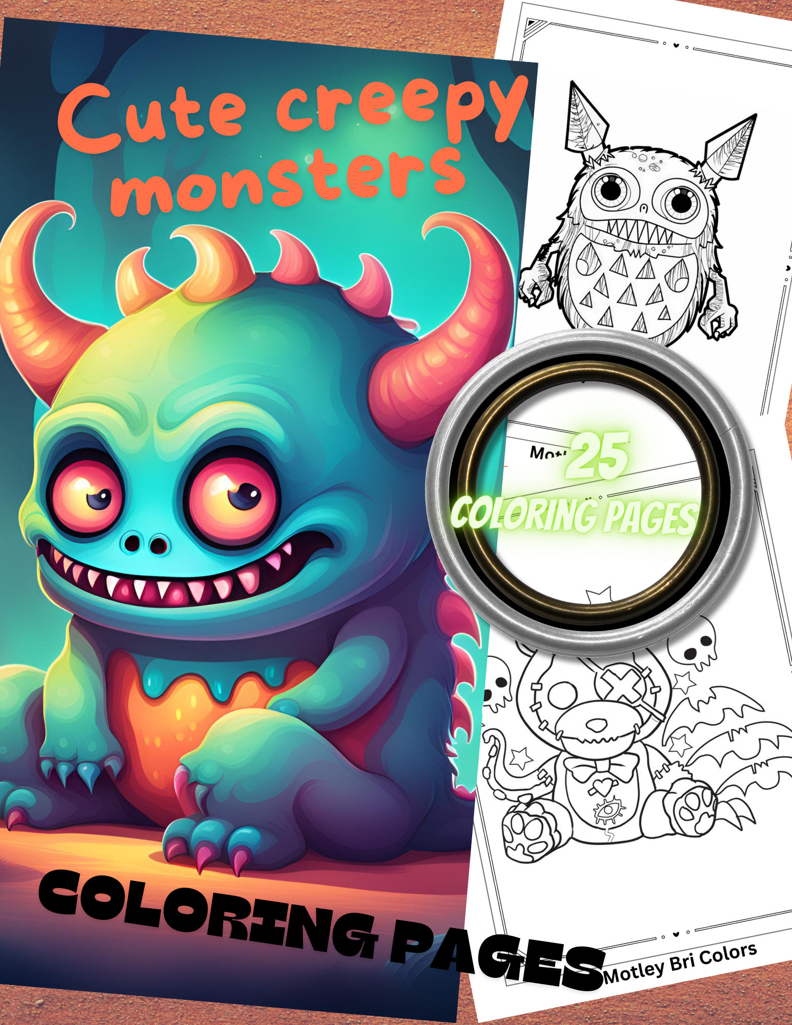 Creepy Horror Kawaii Coloring Book, Features 25 Coloring Pages ...