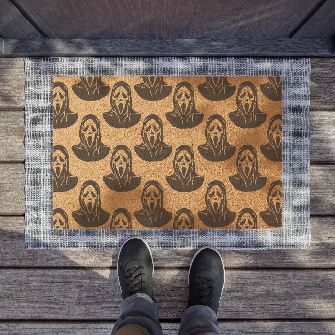Ghostface Door Mat Coir Halloween Welcome Mat, Fall Decor, Unique ...