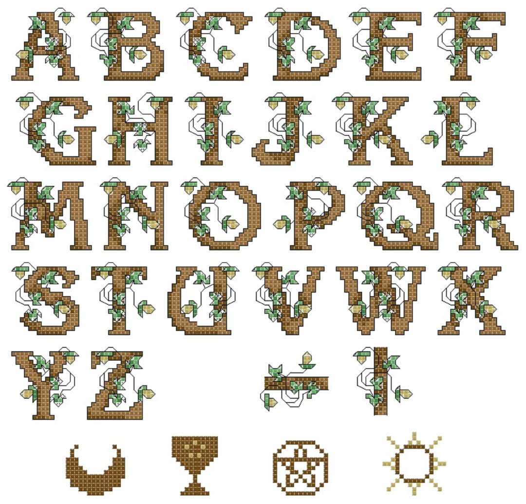Rustic Alphabet Cross Stitch Pattern Digital Download - Etsy