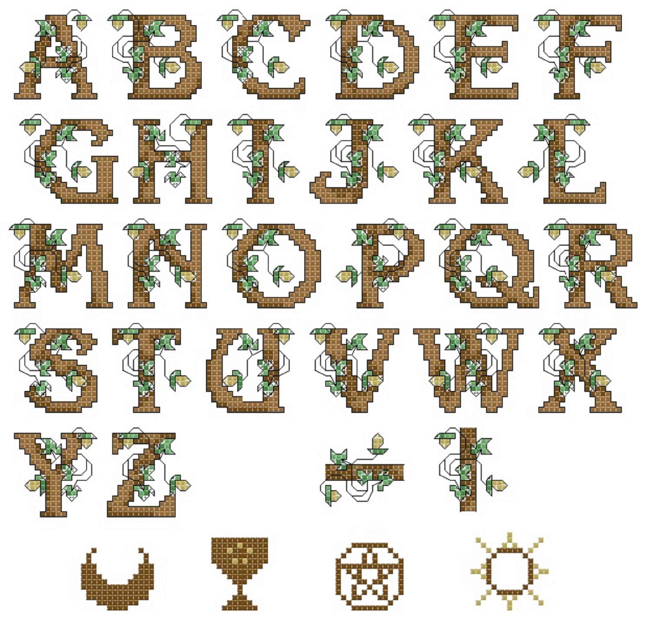 Rustic Alphabet Cross Stitch Pattern Digital Download - Etsy