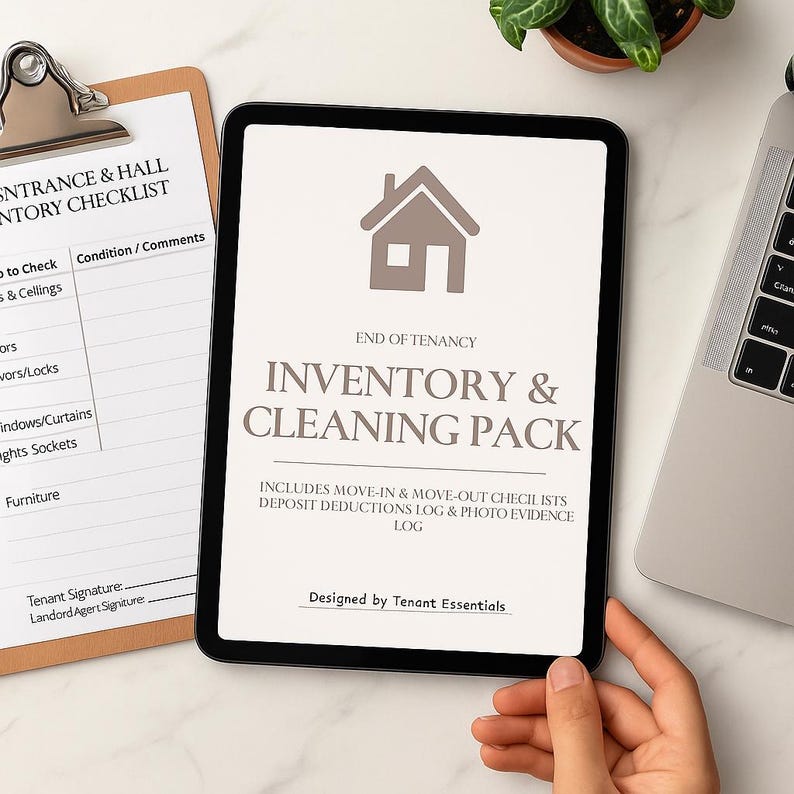 Move Out Cleaning Checklist & Inventory | End of Tenancy Printable PDF ...