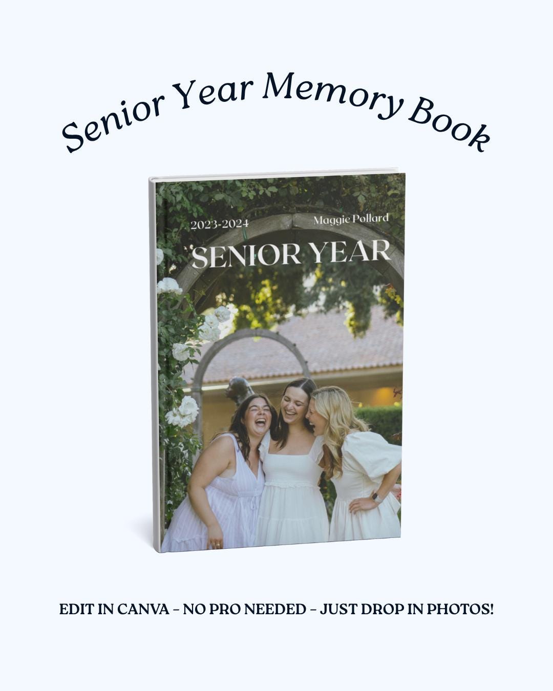 Senior Year Memory Book Canva Template – Editable Yearbook for Grads ...